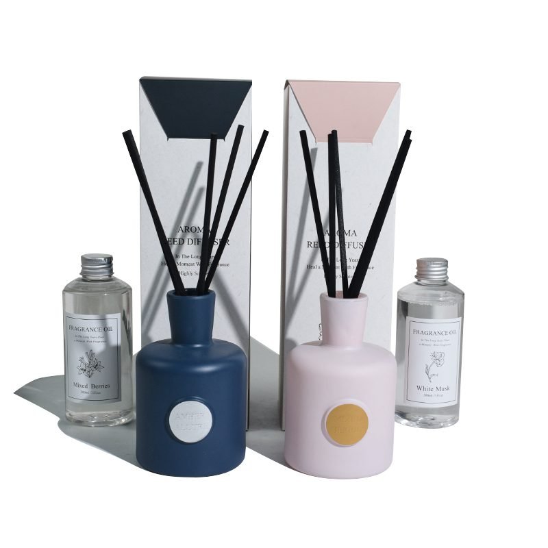 Painted Glass Reed Diffuser Set – Elegant Home Fragrance Gift
